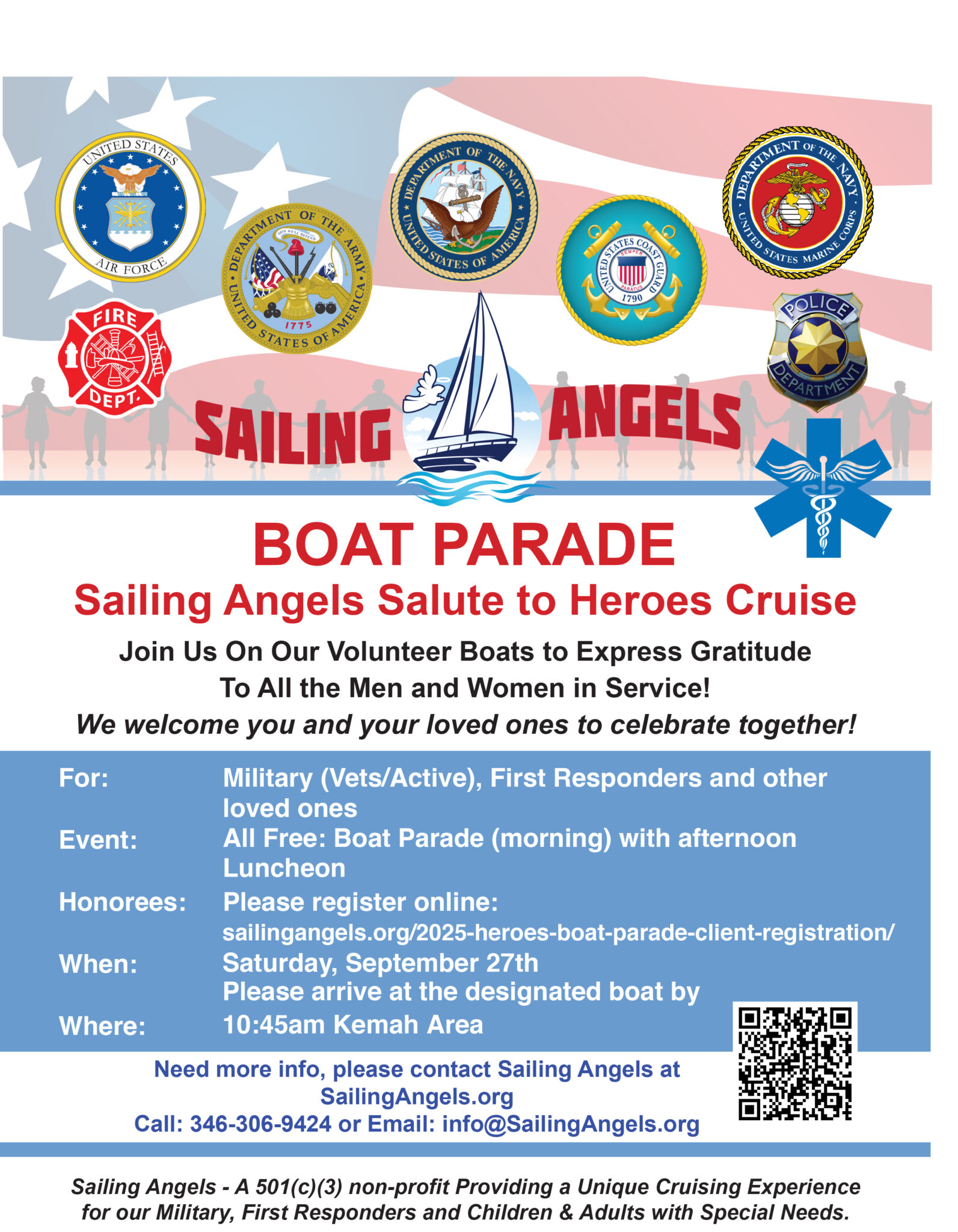 2025 Salute to Heroes Boat Parade | Sailing Angels